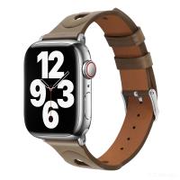 China Eraysun PU Leather Watch Bands for Apple 10/9/8 I Watch 11 Leather 38/40/41mm 42/44/46mm Double Ring Style Watch Strap for sale