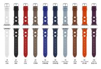 China New Published Products Watch Band Strap for Apple Iwatch 7/6/5/4/3/2/1 Genuine Leather Double Ring Style Watch Strap for sale