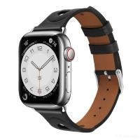 China New Published Products Watch Band Strap for Apple Iwatch 7/6/5/4/3/2/1 Genuine Leather Double Ring Style Watch Strap for sale