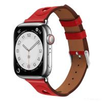 China New Published Products Watch Band Strap for Apple Iwatch 7/6/5/4/3/2/1 Genuine Leather Double Ring Style Watch Strap for sale