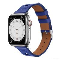 China New Published Products Watch Band Strap for Apple Iwatch 7/6/5/4/3/2/1 Genuine Leather Double Ring Style Watch Strap for sale