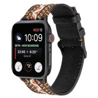 China Folk-Custom Replacement Genuine Leather Strap Wrist Band for Apple Watch Series 5 4 3 2 1 for sale