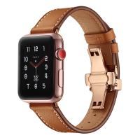 China Luxury Rose Gold Butterfly Buckles for Leather Apple Smart Watch Band for sale