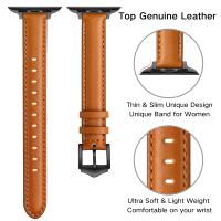 China Bracelet Watchband for IWatch 1/2/3 42mm 38mm Slim Leather Bands Women Girl Strap for Apple Watch Series 7 6 5 4 SE 44mm 40mm for sale