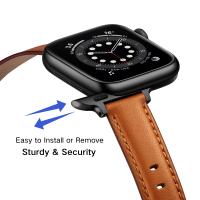China Bracelet Watchband for IWatch 1/2/3 42mm 38mm Slim Leather Bands Women Girl Strap for Apple Watch Series 7 6 5 4 SE 44mm 40mm for sale