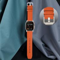 China Genuine Leather Replacement Bands for Apple Watch Band 49mm 45mm 44mm 42mm IWatch 11 7/8/9/10/SE Mens Smart Watches Bands for sale