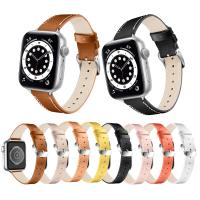 China Eraysun 38/40mm 42/45mm Genuine Leather Watch Bands for Apple Iwatch 7/6/5/4/3/2/1 Leather Watch Straps Bands for Applw Watch for sale