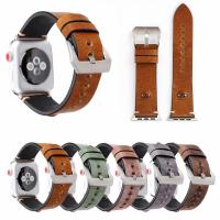 China Genuine Leather 3D Pattern Watch Band Strap for Apple Watch 1 2 3  4 38mm / 40mm 42mm / 44mm for sale