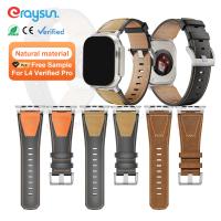 China Fashion Leather for Apple Watch Band Series 10 9 8 Ultra 2 1 42mm 44mm 45mm 49mm Luxury Metal Buckle Sports Breathable Strap for sale