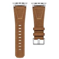 China Fashion Leather for Apple Watch Band Series 10 9 8 Ultra 2 1 42mm 44mm 45mm 49mm Luxury Metal Buckle Sports Breathable Strap for sale