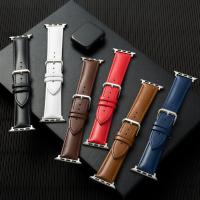 China Brown Leather Watch Band for Apple Watch SE 3 2 Series 11 10 9 8 ultra 3 2 42mm 45mm 46mm Full Grain Replacement Strap for Women for sale