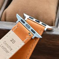 China Brown Leather Watch Band for Apple Watch SE 3 2 Series 11 10 9 8 ultra 3 2 42mm 45mm 46mm Full Grain Replacement Strap for Women for sale