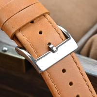 China Brown Leather Watch Band for Apple Watch SE 3 2 Series 11 10 9 8 ultra 3 2 42mm 45mm 46mm Full Grain Replacement Strap for Women for sale