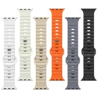 China Eraysun FKM Rubber I Watch Strap 42/44/45/49mm Compatible With Ultra/10/9/8 Sport Soft Silicone Waterproof for Apple Watch Band for sale