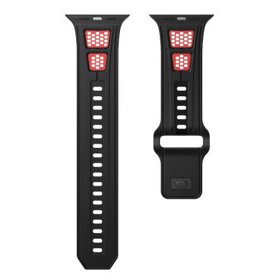 China FKM Rubber Watch Strap Ultra 1 2 3 42/44/45/49mm Fluoroelastomer Silicone Sport I Watch Straps 8/9/10/11 for Apple Watch Bands for sale