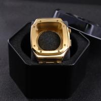 China Three Beads Metal Strap for IWatch Series 45mm Modification Kit Set Stainless Steel Case Band for Apple Watch Series 9 8 7 SE 5 for sale