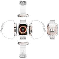 China Ice Cube Sports Watch Band TPU Integrated Watch Strap Clear Transparent Strap Band for Apple Watch Series 8 Ultra 49mm for sale