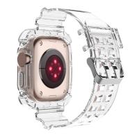 China Ice Cube Sports Watch Band TPU Integrated Watch Strap Clear Transparent Strap Band for Apple Watch Series 8 Ultra 49mm for sale