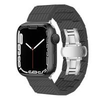 China Carbon Fiber Strap for Apple Watch Band 44mm 42mm 41mm 45mm 40mm 38mm Lightweight Link Belt Bracelet IWatch Series 5 4 3 6 SE 7 for sale