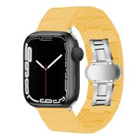 China Carbon Fiber Strap for Apple Watch Band 44mm 42mm 41mm 45mm 40mm 38mm Lightweight Link Belt Bracelet IWatch Series 5 4 3 6 SE 7 for sale