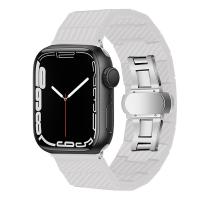 China Carbon Fiber Strap for Apple Watch Band 44mm 42mm 41mm 45mm 40mm 38mm Lightweight Link Belt Bracelet IWatch Series 5 4 3 6 SE 7 for sale