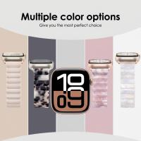China Tortoise Shell Resin Watch Band for Apple Watch Series 11 10 9 8 7 6 38mm 42mm Lightweight Warm Touch Strap for Women for sale