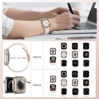 China Tortoise Shell Resin Watch Band for Apple Watch Series 11 10 9 8 7 6 38mm 42mm Lightweight Warm Touch Strap for Women for sale