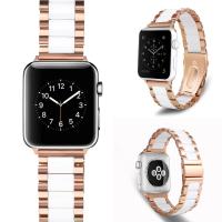 China ERaysun Stainless Steel Ceramic Strap Watchband for Watch 5 4 3 2 1 (38-44mm) Luxury Men Women for sale