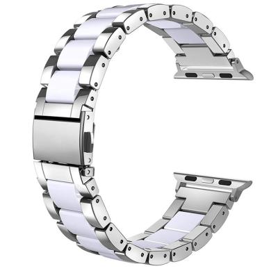 China ERaysun Stainless Steel Ceramic Strap Watchband for Watch 5 4 3 2 1 (38-44mm) Luxury Men Women for sale