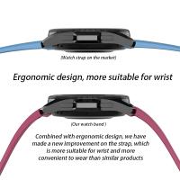 China Official Magnet Folding Buckle Silicone Strap Band for Samsung Galaxy Watch 5 Red SIlicone Watch Band Blue Watch Strap Armband for sale