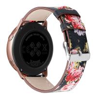China Eraysun 20mm Universal Leather Strap Round Tail Watch Band for Samsung Galaxy Active for sale