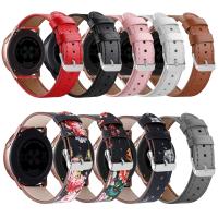 China Eraysun 20mm Universal Leather Strap Round Tail Watch Band for Samsung Galaxy Active for sale
