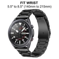 China Eraysun 22mm/20mm/18mm Three-bead Titanium Alloy Strap for Samsung Galaxy Watch3  Stainless Steel Bracelet Band for  Huawei GT2 for sale