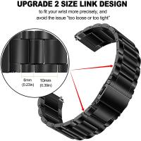 China Eraysun 22mm/20mm/18mm Three-bead Titanium Alloy Strap for Samsung Galaxy Watch3  Stainless Steel Bracelet Band for  Huawei GT2 for sale