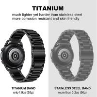 China Eraysun 22mm/20mm/18mm Three-bead Titanium Alloy Strap for Samsung Galaxy Watch3  Stainless Steel Bracelet Band for  Huawei GT2 for sale