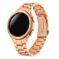 China Eraysun New Arrival 5 Bead Stainless Steel Watch Band for Samsung Galaxy Watch 4 40mm 44mm Smart Wristband Bracelet Strap for sale