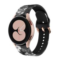 China Protruding Head Style Watch Strap for Samsung Galaxy Watch 4 40mm 44mm Printing Silicone Watch Band for sale