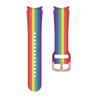 China Protruding Head Style Watch Strap for Samsung Galaxy Watch 4 40mm 44mm Printing Silicone Watch Band for sale