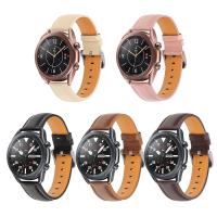 China Eraysun Genuine Leather Watch Bands for Samsung Galaxy Watch 3 41/45mm Replacement Fashion Wristband for sale