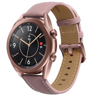 China Eraysun Genuine Leather Watch Bands for Samsung Galaxy Watch 3 41/45mm Replacement Fashion Wristband for sale