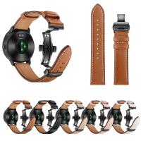 China Eraysun Genuine Leather Watchband for Garmin Vivoactive 3 Watch for sale