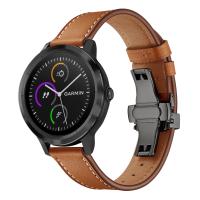 China Eraysun Genuine Leather Watchband for Garmin Vivoactive 3 Watch for sale
