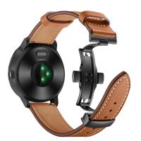 China Eraysun Genuine Leather Watchband for Garmin Vivoactive 3 Watch for sale