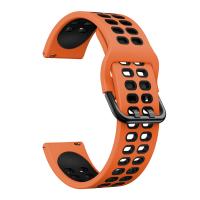 China Eraysun 20mm 22mm Double-breasted Silicone Band Strap for Samsung Active 2 Galaxy Watch Dual Color Watch Band for sale