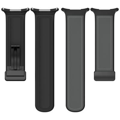 China Eraysun  Sport Silicone Leather Strap With Magnetic Buckle for Samsung Watch 7 Ultra 47mm for sale