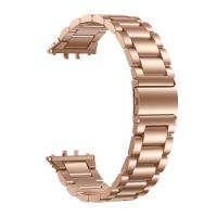 China Eraysun 2025 New Published Stainless Steel Watch Band for Samsung Galaxy Watch Fit 3 Three Beads Steel Bracelet Smart Watch Band for sale