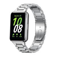 China Eraysun 2025 New Published Stainless Steel Watch Band for Samsung Galaxy Watch Fit 3 Three Beads Steel Bracelet Smart Watch Band for sale