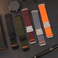 China 20mm 22mm Fabric Elastic Watch Straps for Samsung Galaxy Watch 8 7 6 5 4 Breathable Adjustable Nylon Bands for sale