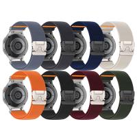 China 20mm 22mm Fabric Elastic Watch Straps for Samsung Galaxy Watch 8 7 6 5 4 Breathable Adjustable Nylon Bands for sale