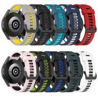 China 20mm High Quality Watch Bands for Samsung Galaxy Watch 4 Strap Double Color Style Active 2 Silicone Bands Galaxy Watch 4 Strap for sale